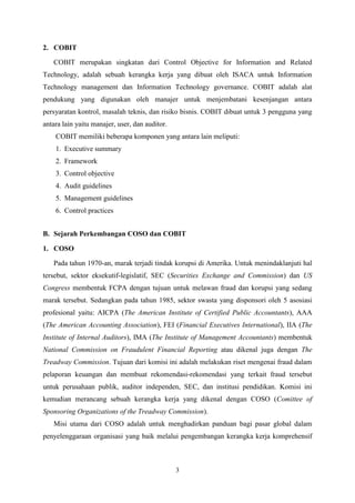 Penjelasan COSO & COBIT | PDF