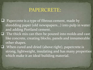 Papercrete | PPTX
