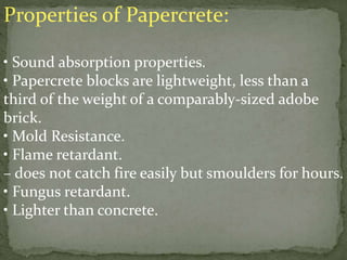 Papercrete | PPTX