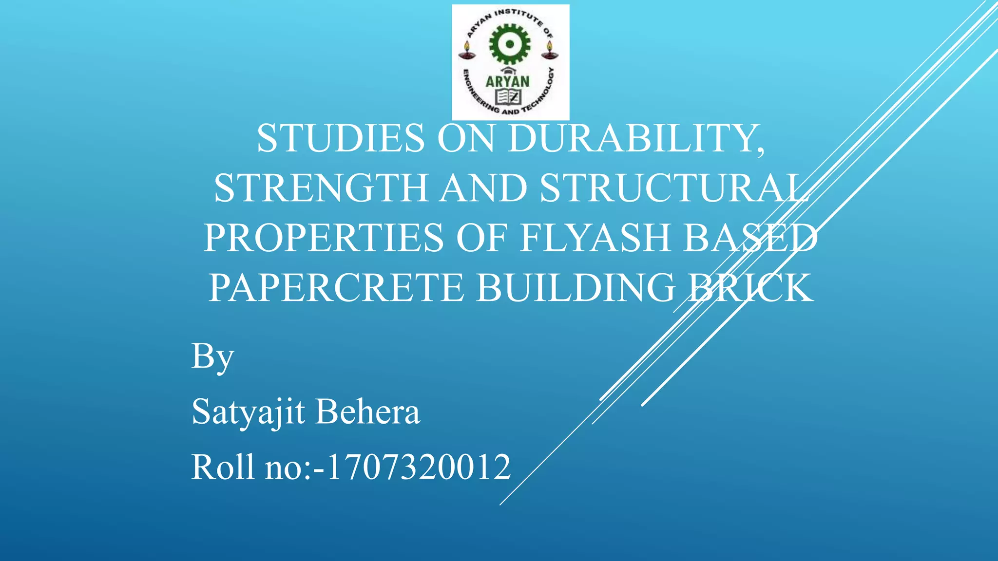 Fly ash based Papercrete bricks | PPT
