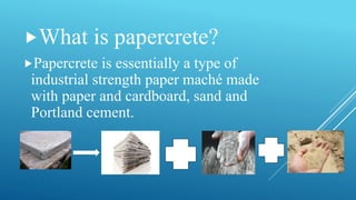 Fly ash based Papercrete bricks | PPT