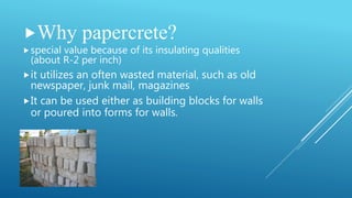 Fly ash based Papercrete bricks | PPT