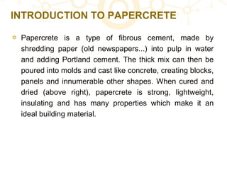 Papercrete 1 | PPT