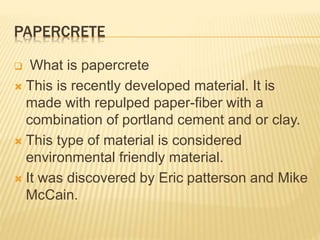 Papercrete j.j. | PPT