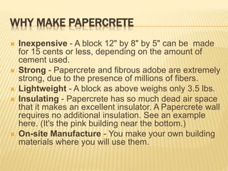 Papercrete j.j. | PPTX