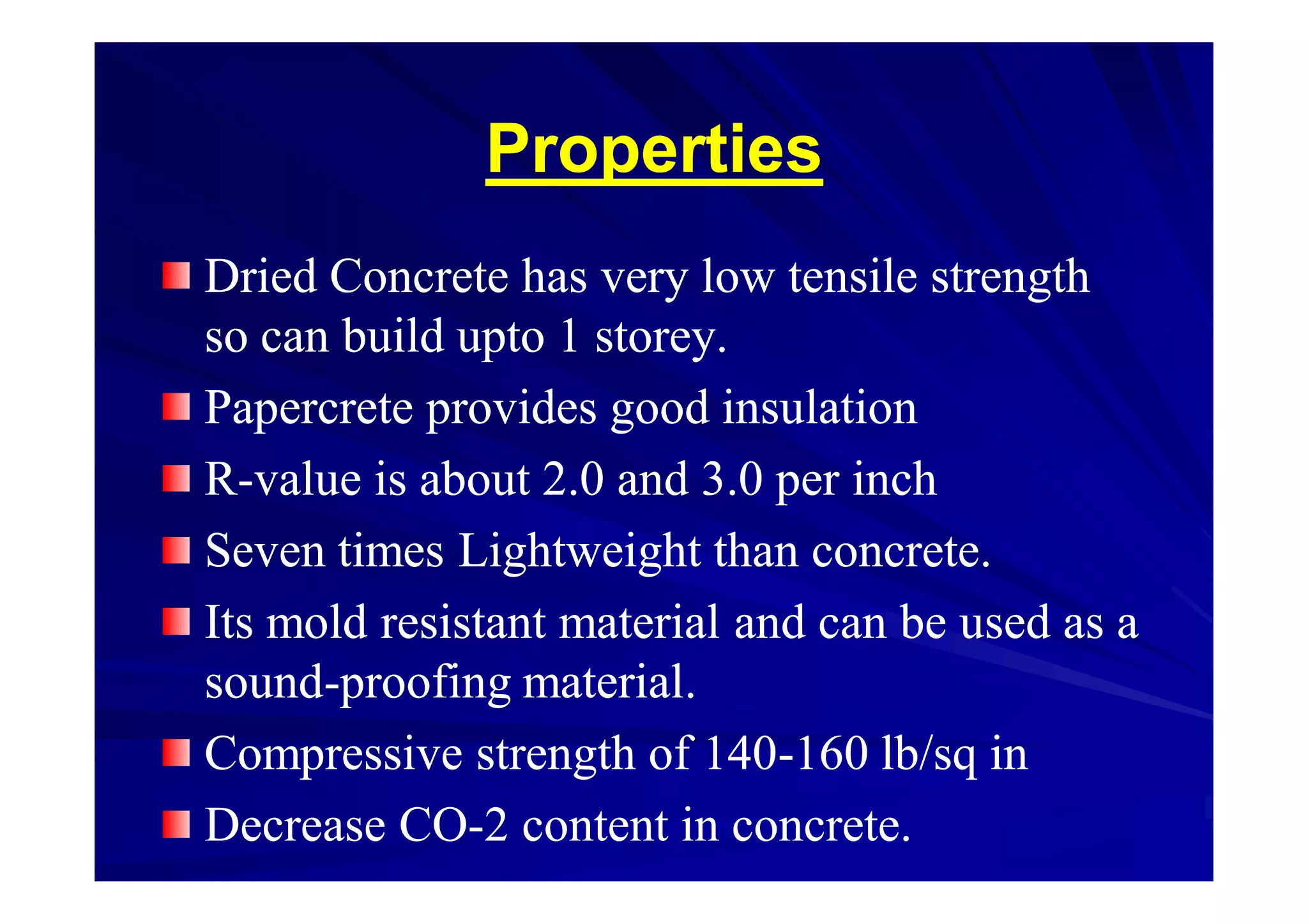 Papercrete presentation by udra balakrishnan | PDF