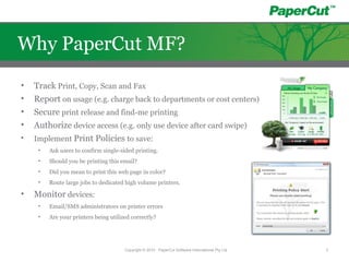 PaperCut-MF Business Features | PPT