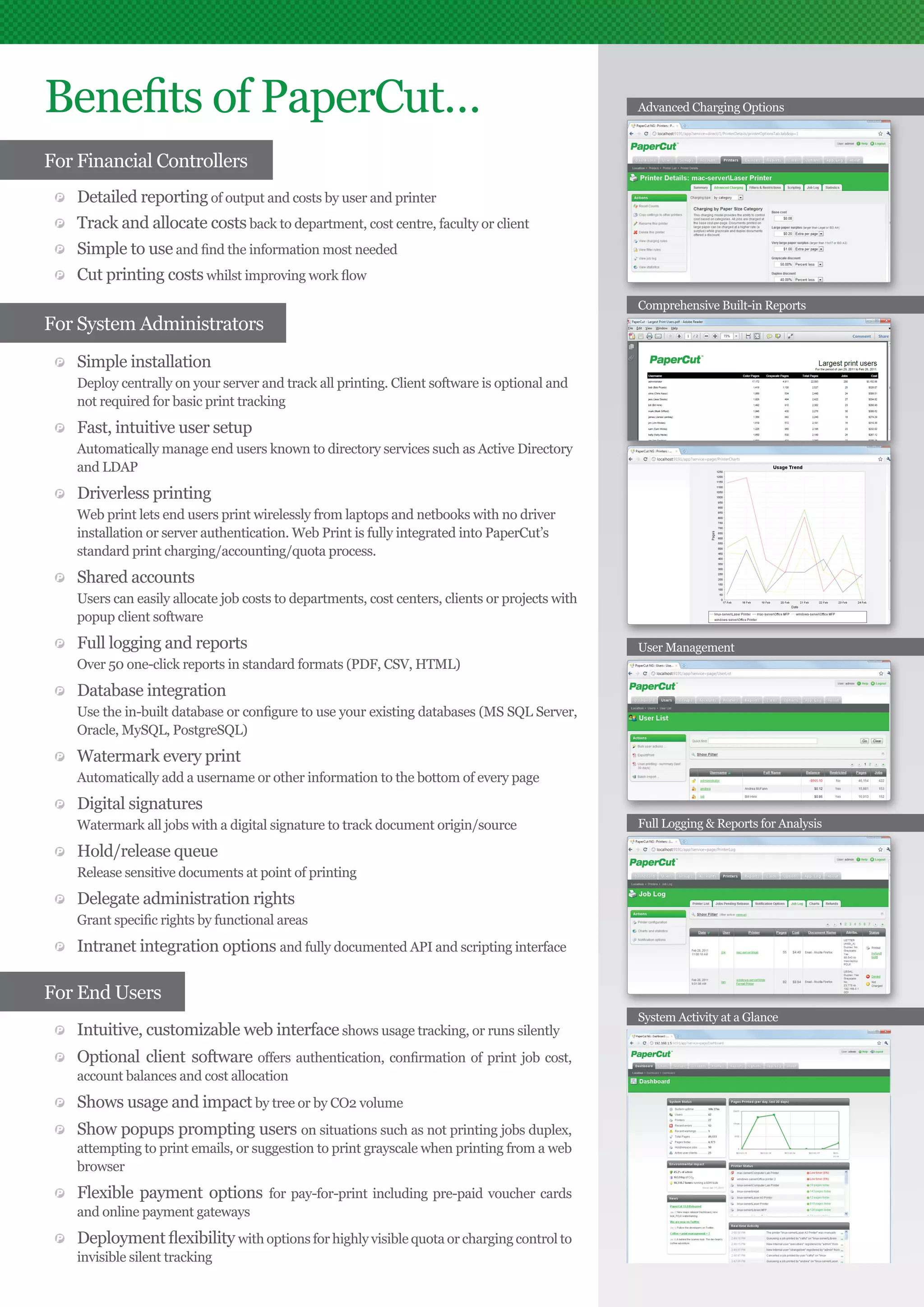 PaperCut Fact Sheet Overview | PDF