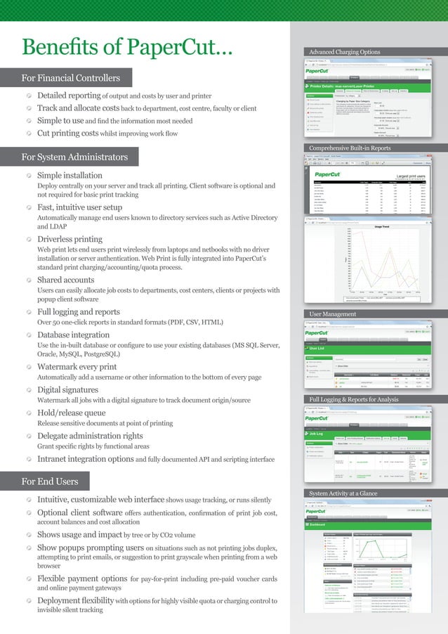 PaperCut Fact Sheet Overview | PDF