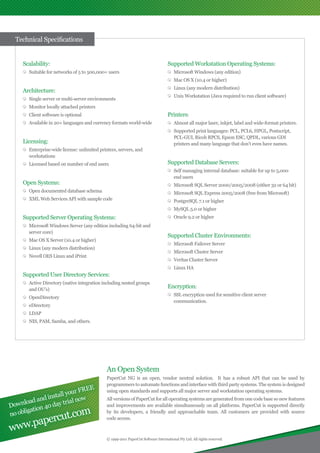 PaperCut Fact Sheet Overview | PDF