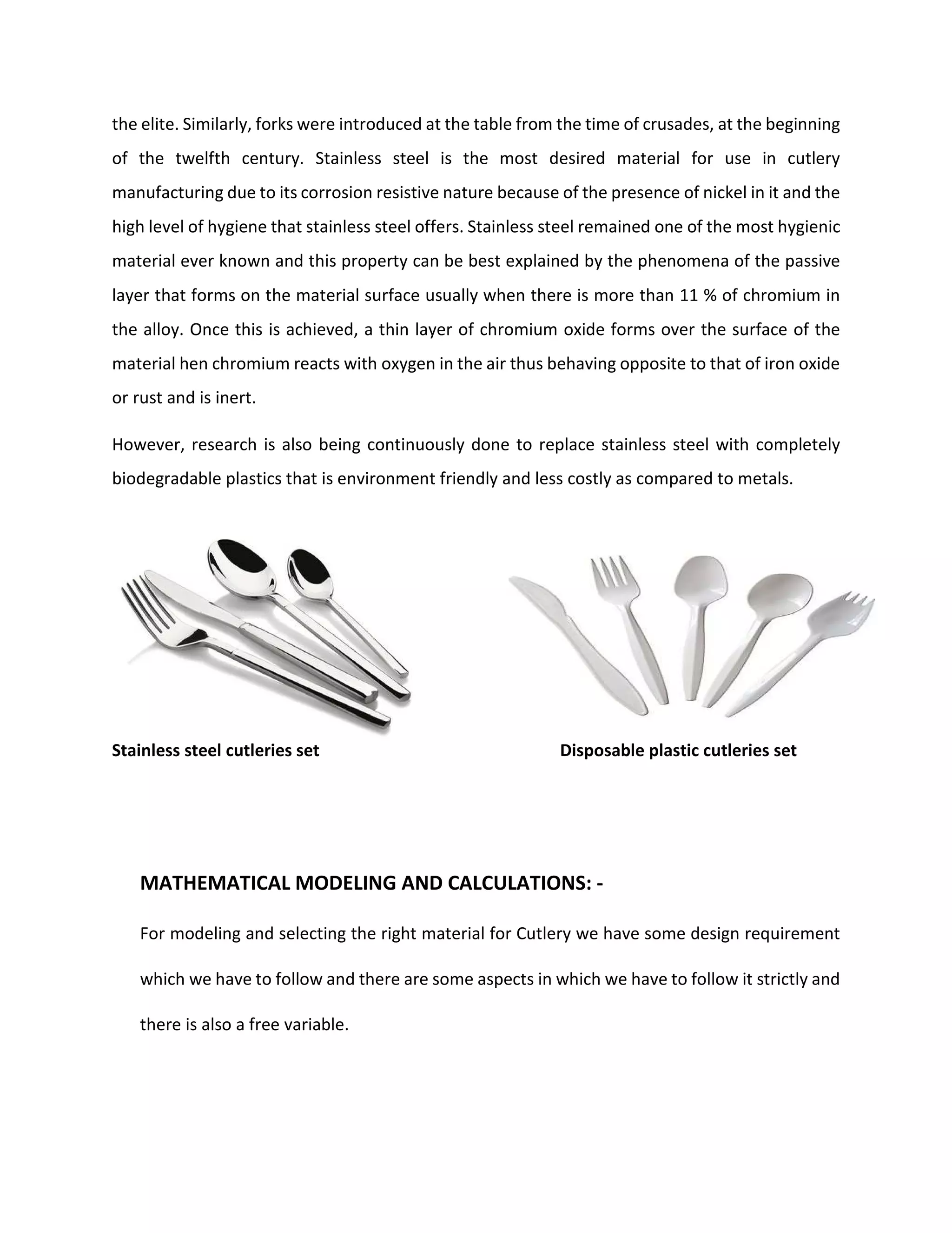 Material Selection for Paper cutlery manufacturing | PDF