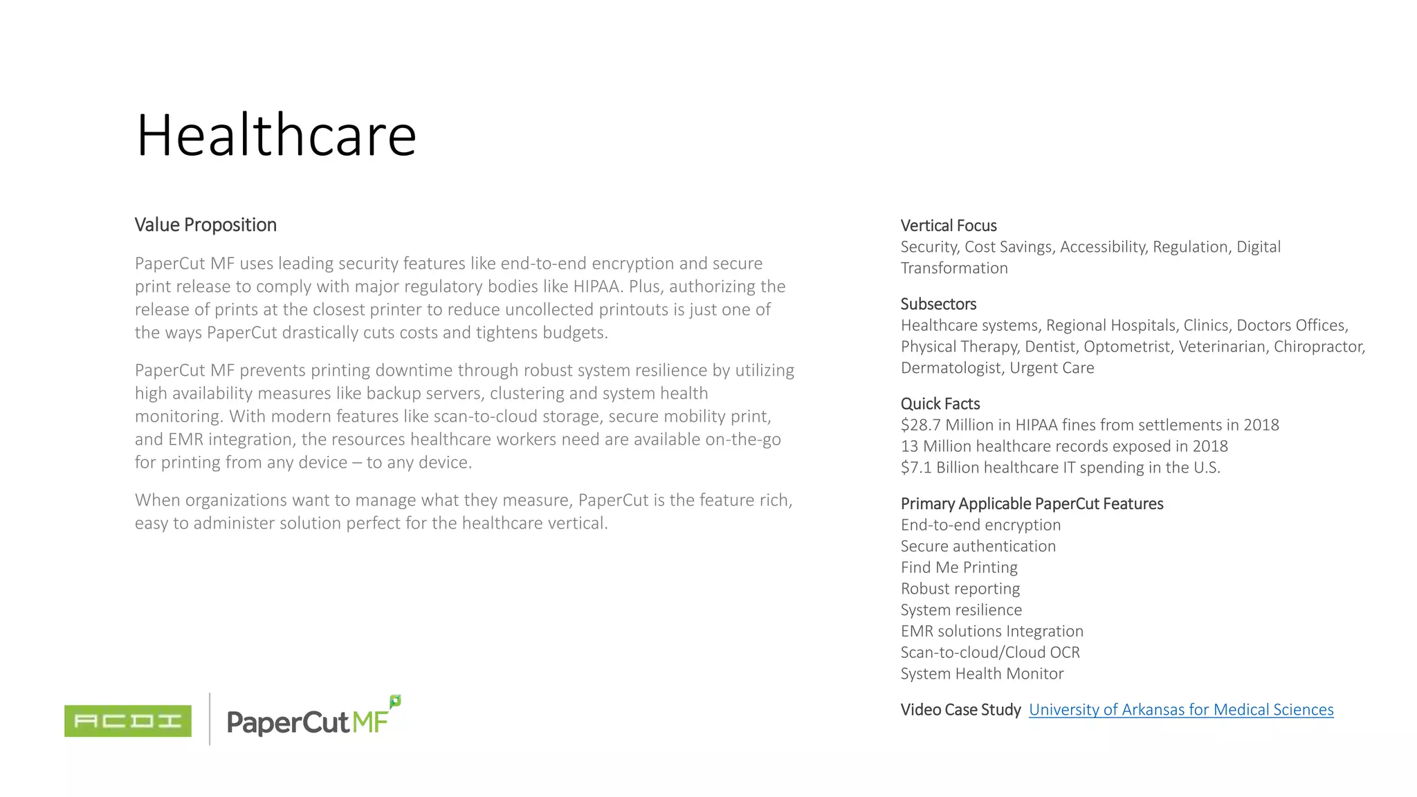 PaperCut MF Verticals | PPTX