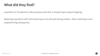 Transformers without Normalization . | PPT