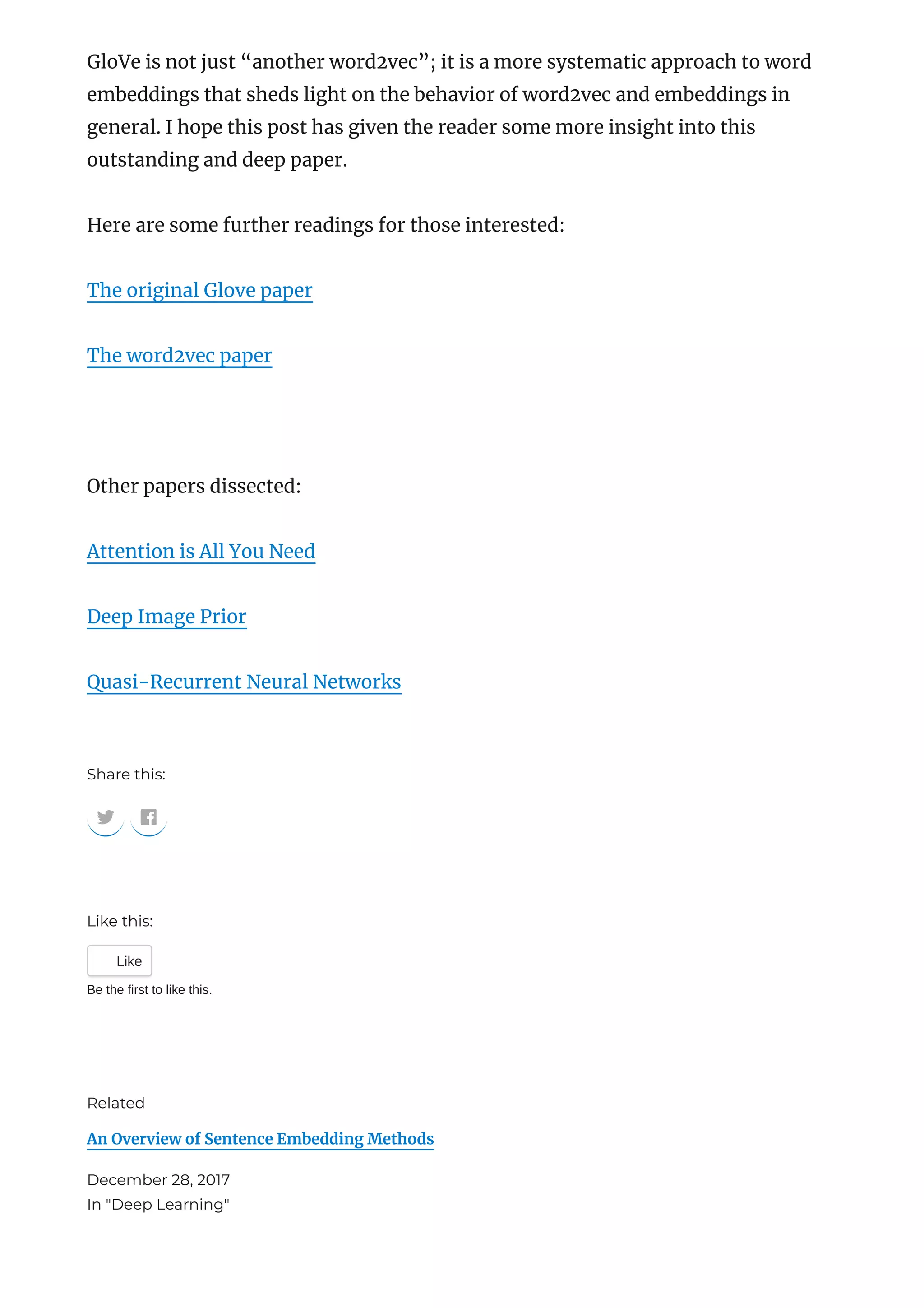 Paper dissected glove_ global vectors for word representation ...