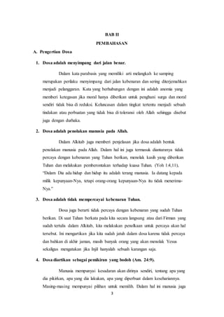 Paper Dogmatika III tentang "Dosa Warisan" | DOCX