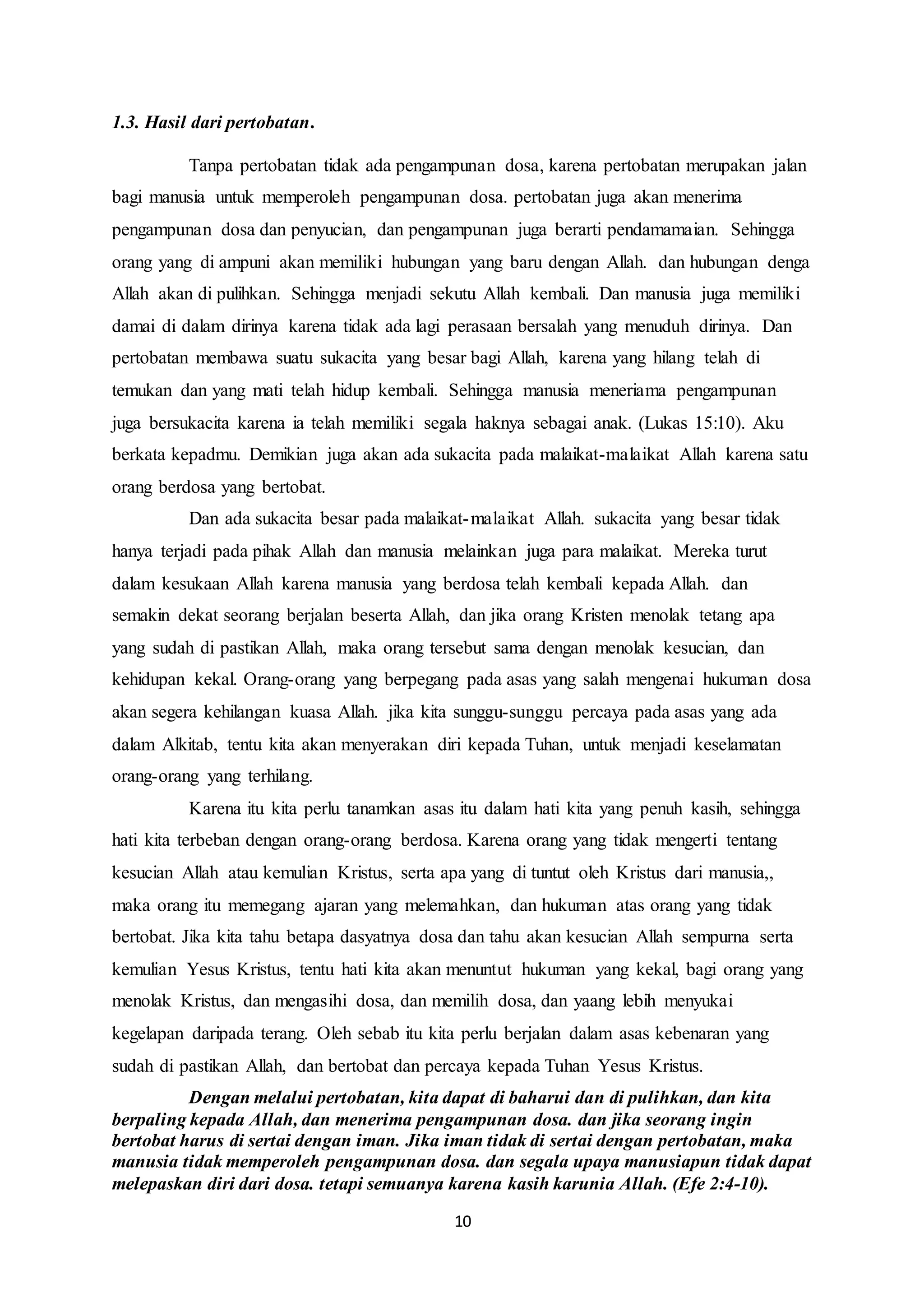 Paper dogmatika 3 (MANUSIA BEBAS DARI DOSA) | DOCX