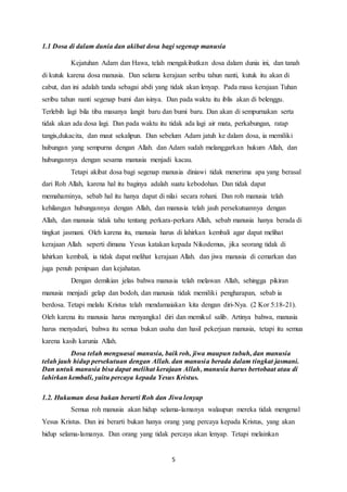 Paper dogmatika 3 (MANUSIA BEBAS DARI DOSA) | DOCX