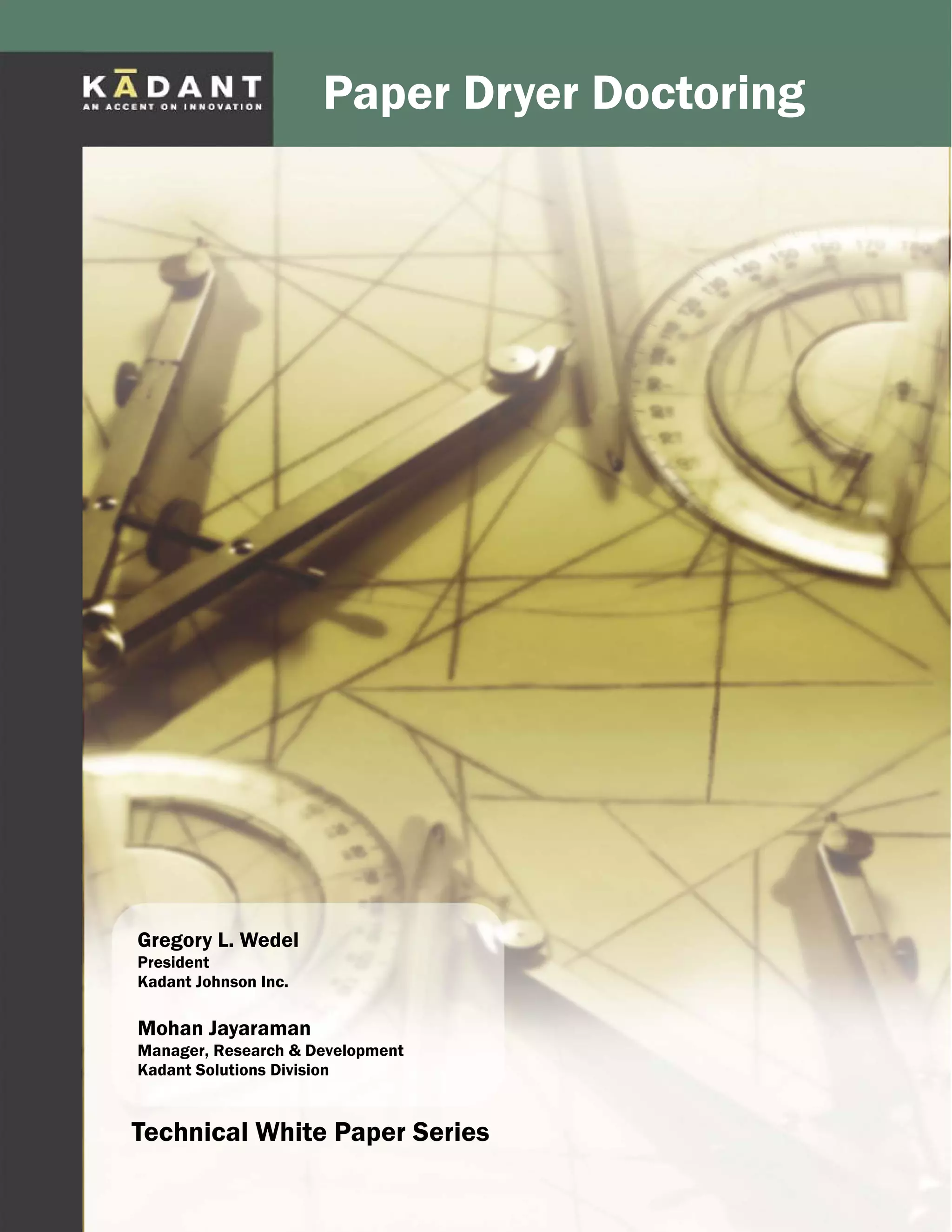 Paper Dryer Doctoring | PDF