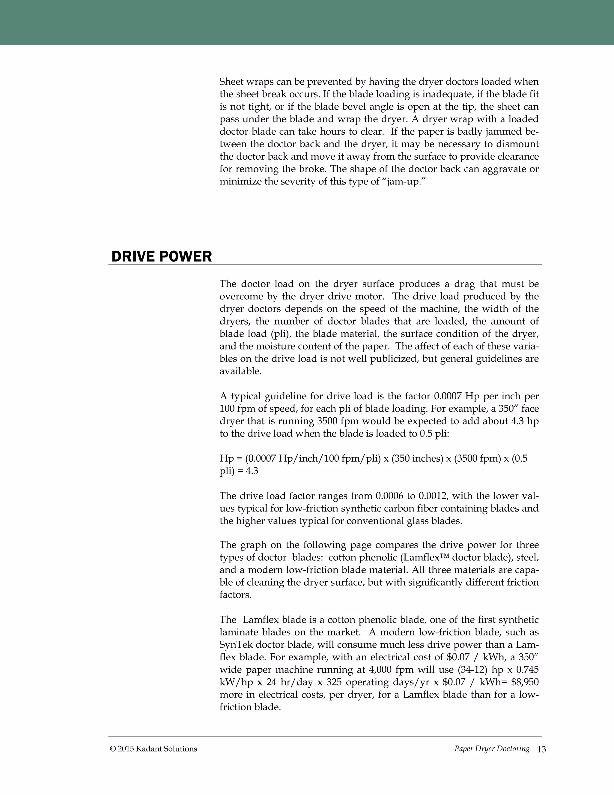 Paper Dryer Doctoring | PDF