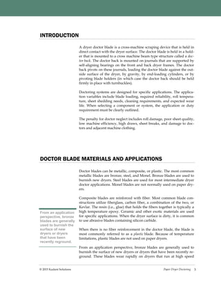 Paper Dryer Doctoring | PDF