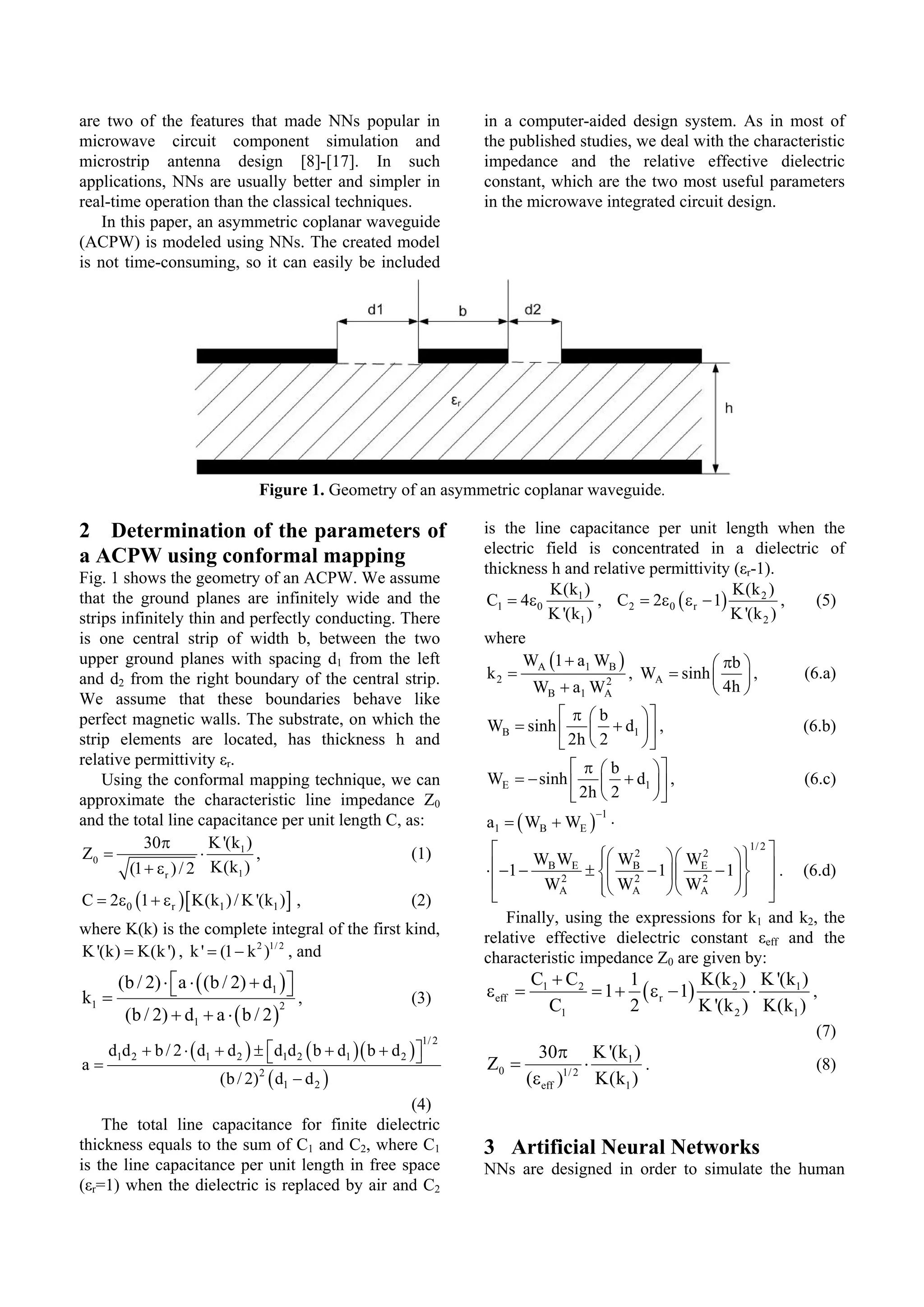 Computational Investigation of Asymmetric Coplanar Waveguides Using Neural Networks: A Microwave ...