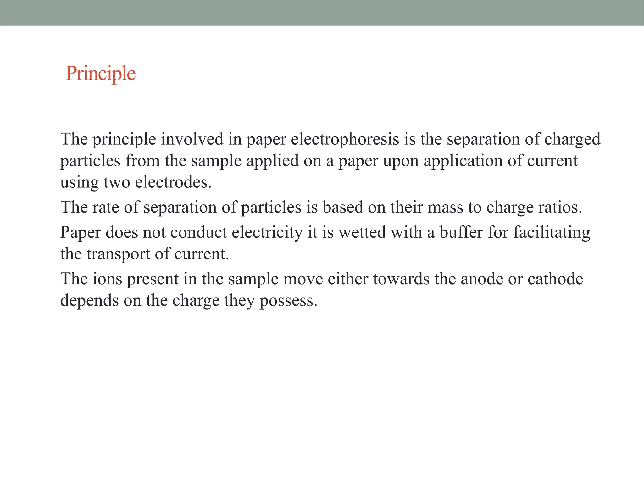 PAPER ELECTROPHORESIS- INTRODUCTION, PRINCIPLES AND THEIR TYPES | PPTX