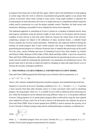 Paper estimating project s curve based on project attributes | PDF ...