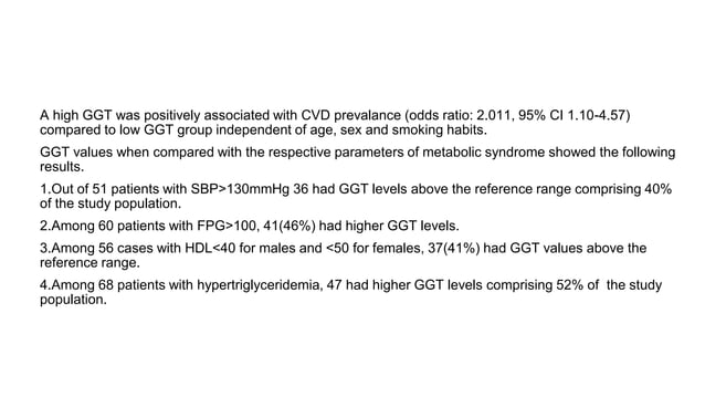 Ggt for metabolic syndrome.ggt for metabolic syndrome | PPT