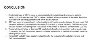 Ggt for metabolic syndrome.ggt for metabolic syndrome | PPT