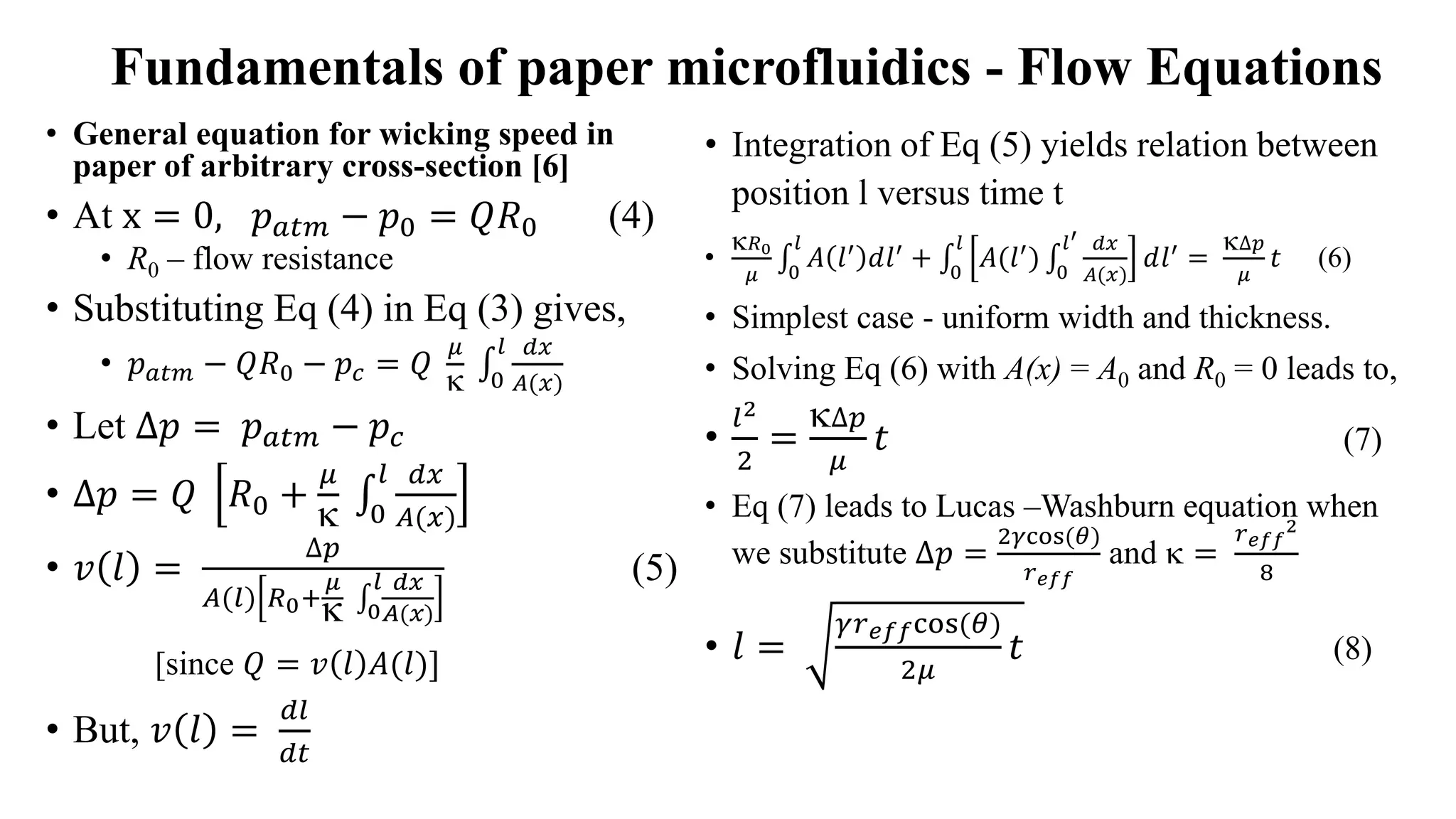 Paper Flow equations_slideshare2.pptx | Chemistry | Science