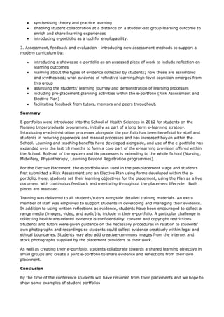 Paper: E-Portfolios for International Competence: Introducing Evidence ...