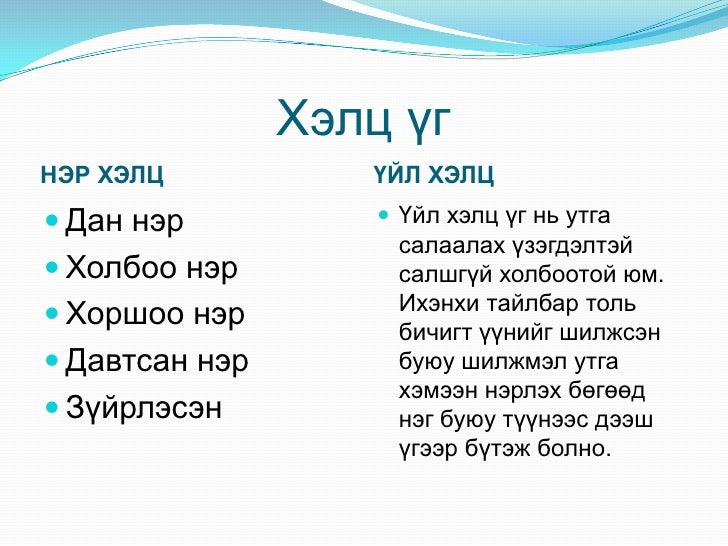 Монгол хэлний хэлц үгийг ангилах асуудалд