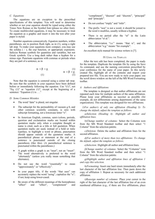 Paper format | DOC
