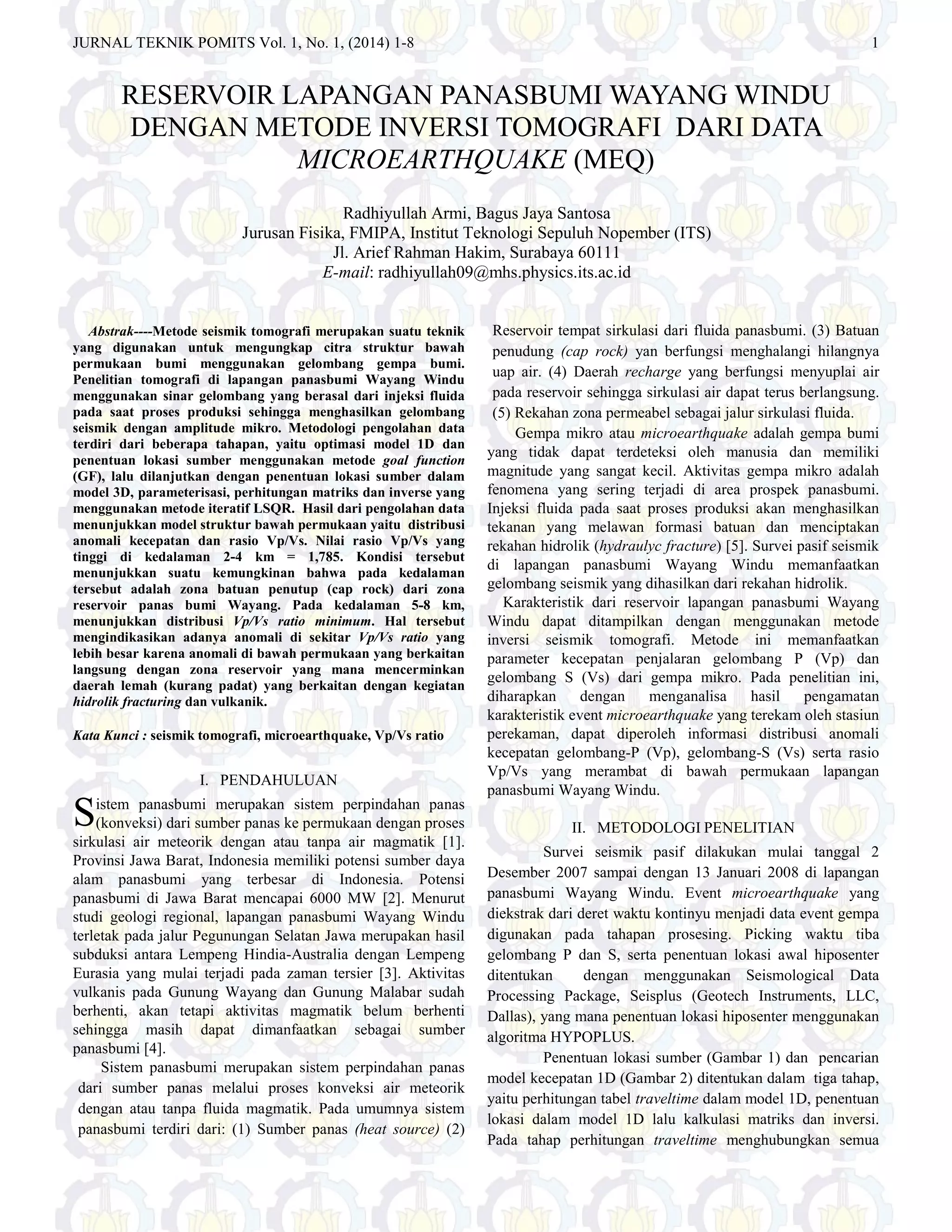 Paper geothermal wayang windu i t b | PDF