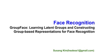 GroupFace (Face Recognition) | PPTX