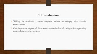 Crediting sources in academic writing: Citation and negotiation for ...