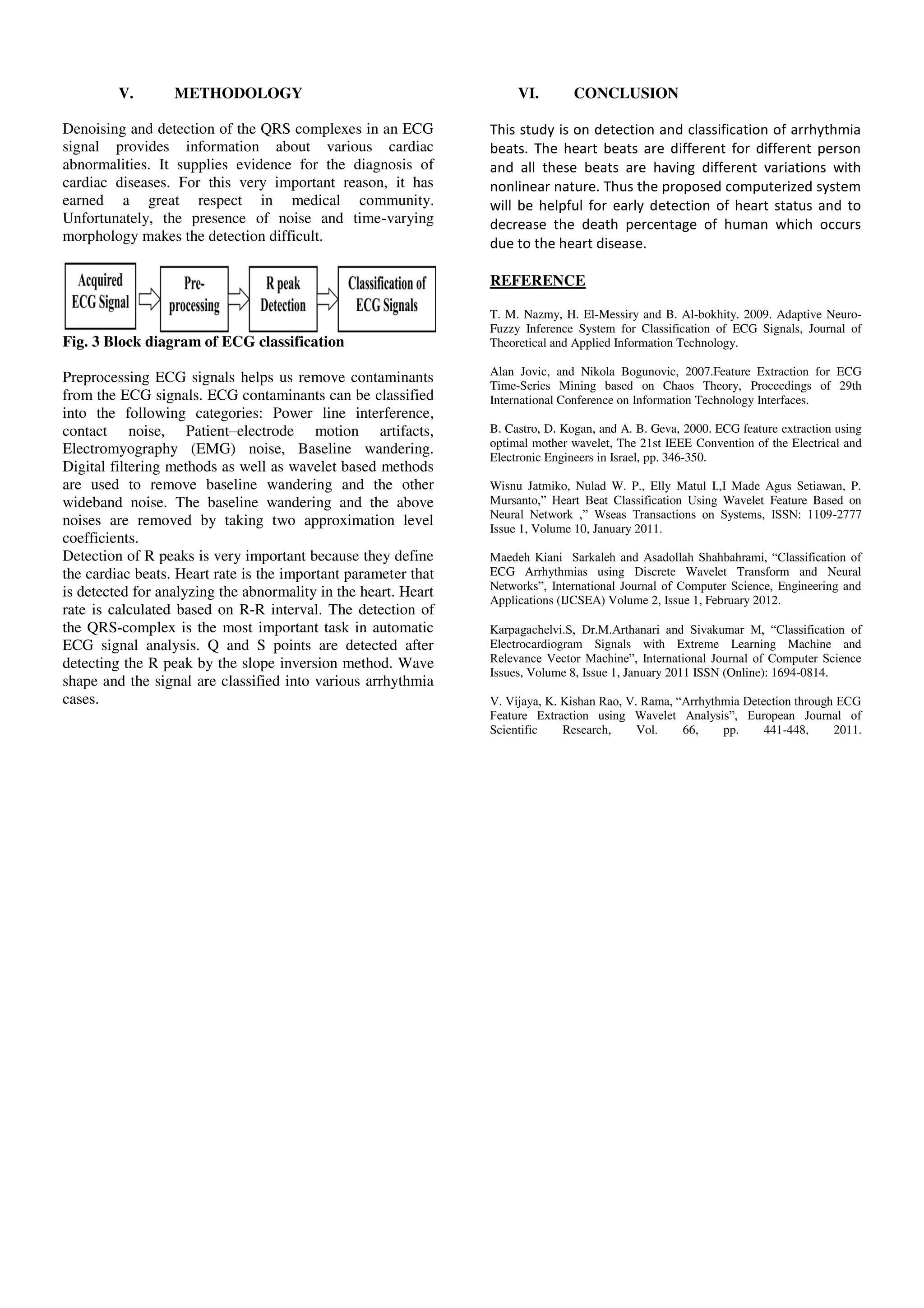 Classification Of Ecg Signal Using Artificial Neural Network Pdf