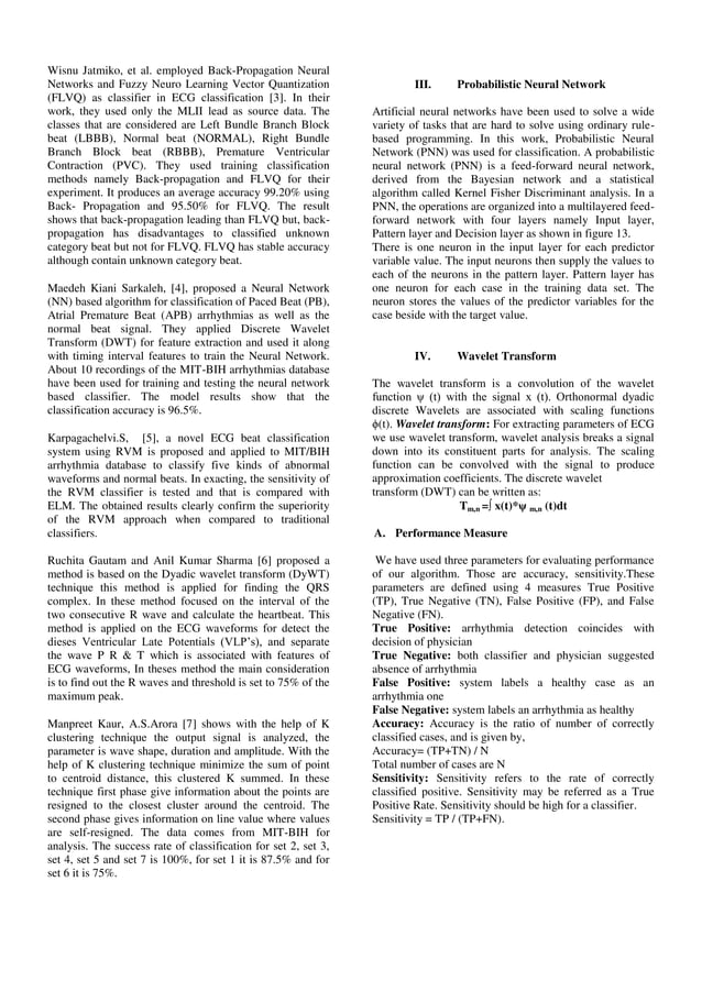 Classification Of Ecg Signal Using Artificial Neural Network Pdf
