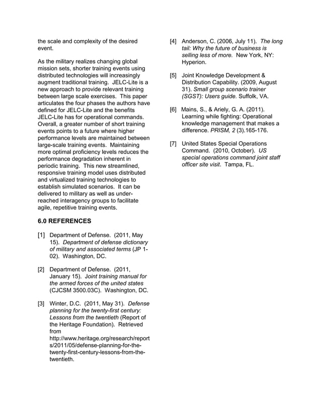 JELC-Lite: Unconventional Instructional Design for Special Operations ...