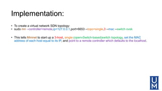 Leveraging Machine Learning Approach to Setup Software Defined Network(SDN) Controller Rules ...