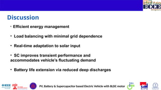 PV, Battery & Supercapacitor based Electric Vehicle with BLDC motor ...