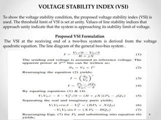 Contingency Ranking for Voltage Stability in Power System | PPT