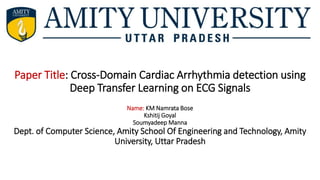Cardiac arrhythmia detection using artificial intelligence | PPTX