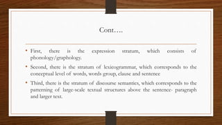 Systemic Functional Linguistics: An approach to analyzing written academic discourse | PPTX