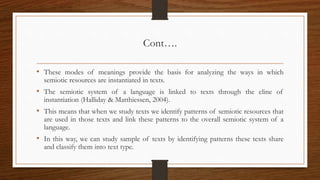 Systemic Functional Linguistics: An approach to analyzing written ...