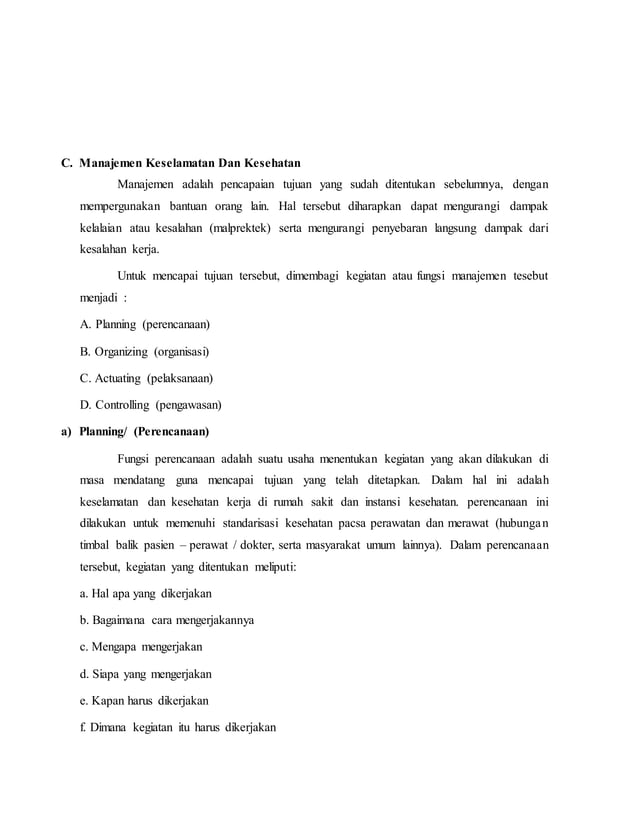 Paper k3 di ruang operasi tugas individu | DOCX