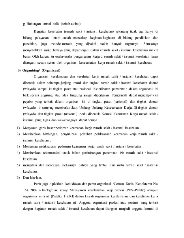 Paper k3 di ruang operasi tugas individu | DOCX