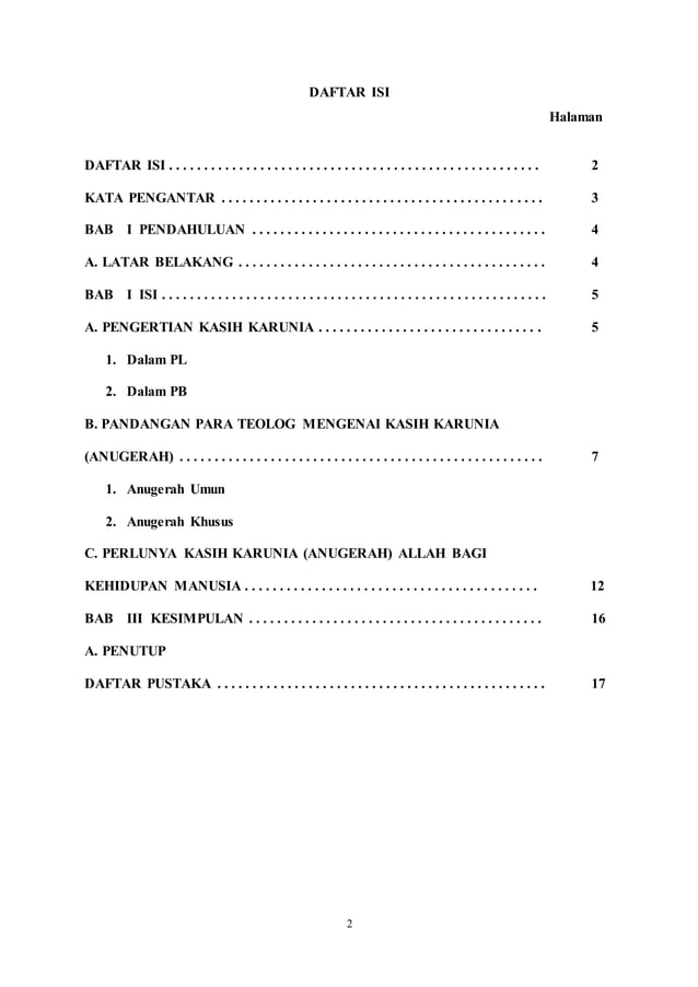 Paper Kasih Karunia (Anugerah) Allah | PDF