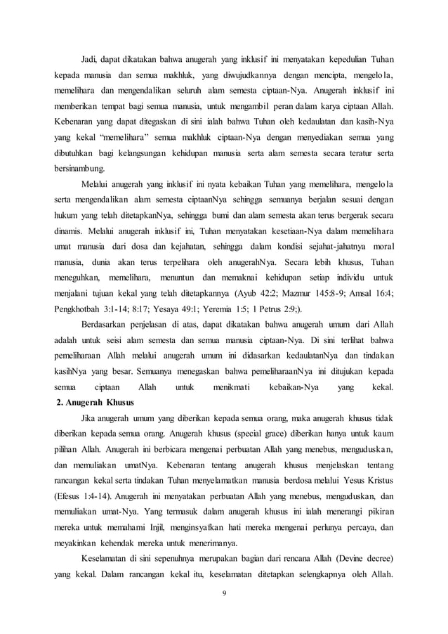 Paper Kasih Karunia (Anugerah) Allah | DOCX