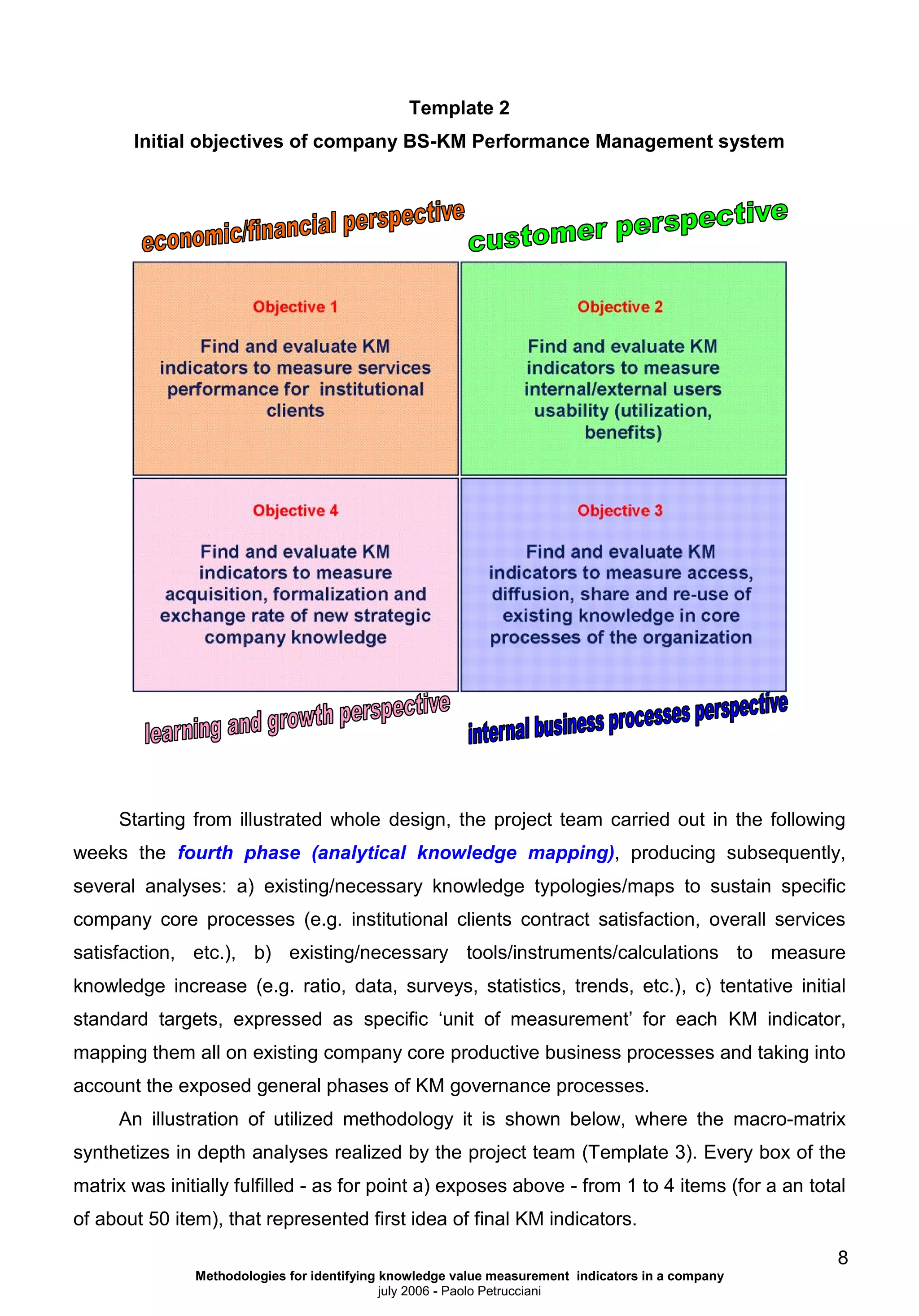 Identifying knowledge value measurement in a company - june 2006 | PDF